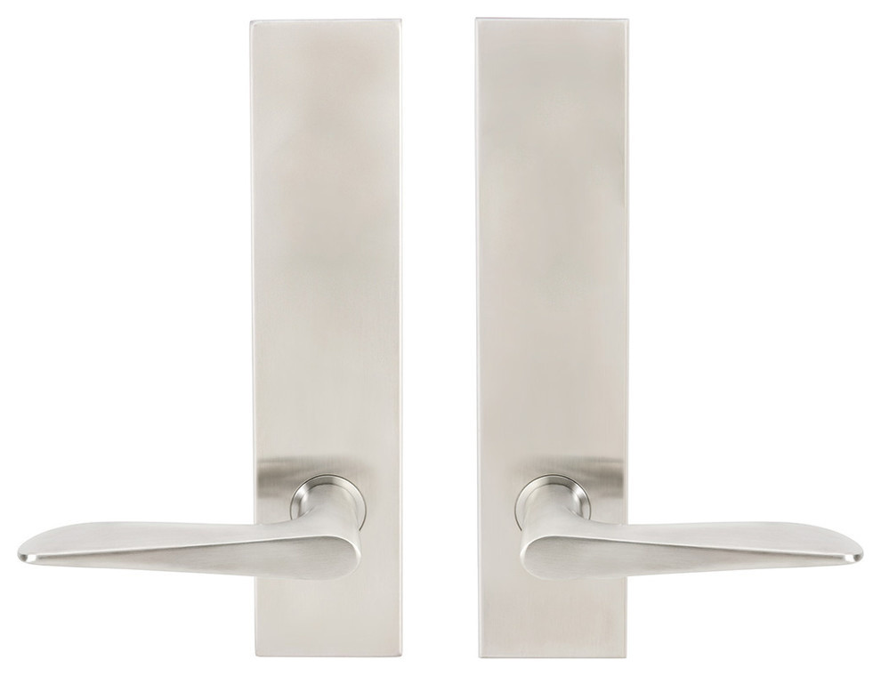 Ecco Lever, Tubular Privacy, Satin Stainless Steel, 2-3/8" Backset ...