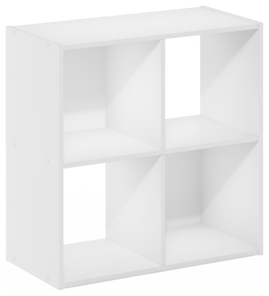 Furinno Pelli Cubic Storage Cabinet 2x2 White - Transitional - Storage ...