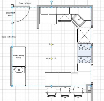 Searching for layout ideas for a 12' x 12 ' Kitchen