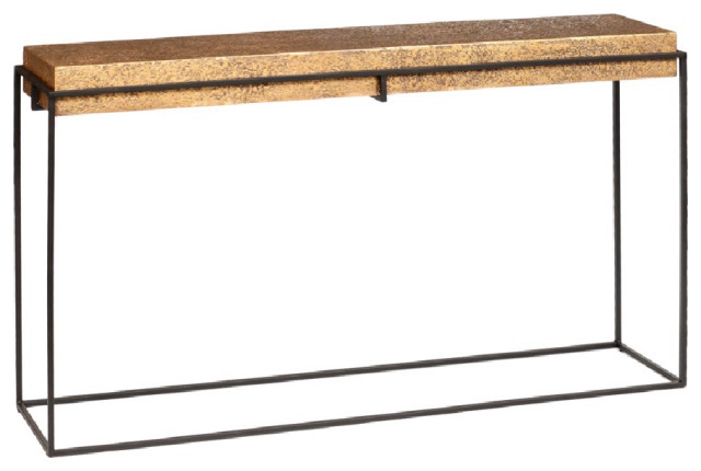 Rustic Gold Console Table | OROA Dover - Industrial - Console Tables - by OROA - Distinctive ...