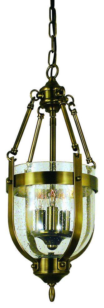 Hannover 3-Light Mini-Chandelier, Antique Brass - Transitional - Chandeliers - by ShopFreely | Houzz