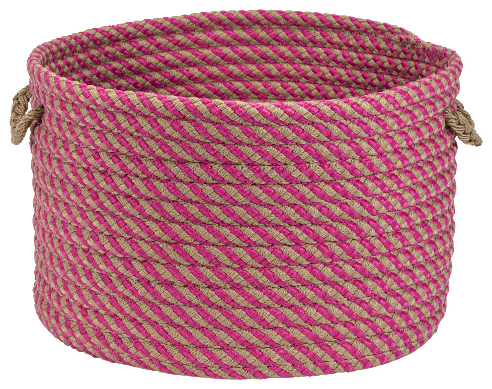 Colonial Mills Cabana Basket Na71 Magenta Baskets, 15"x15"x12" Round ...