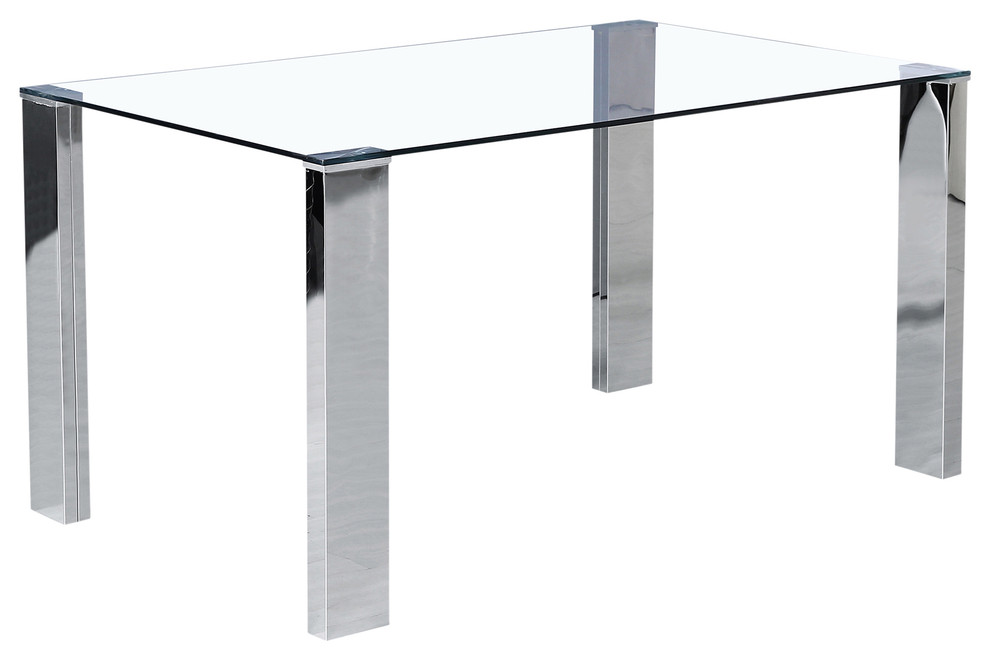 Contemporary Glass Rectangle Dining Table - Contemporary - Dining ...