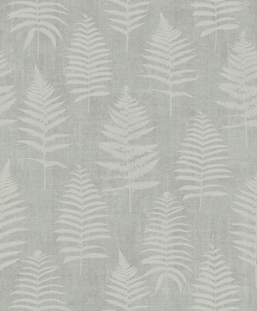 Bracken Dark Gray Fern Wallpaper, Sample - Tropical - Wallpaper - by ...