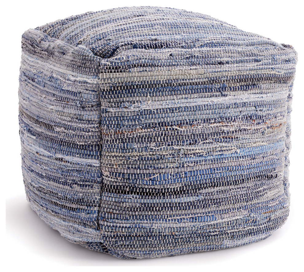Barclay Butera Denim Pouf - Contemporary - Floor Pillows And Poufs - by ...