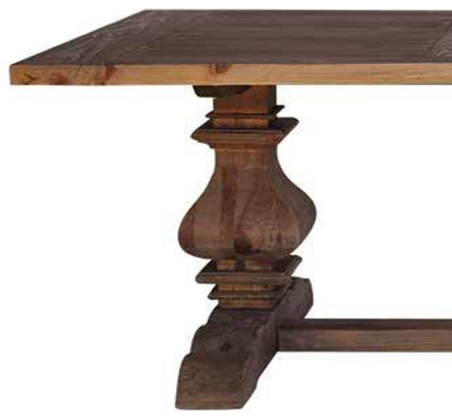Balustrade Dining Table, Natural - Traditional - Dining Tables - by ...