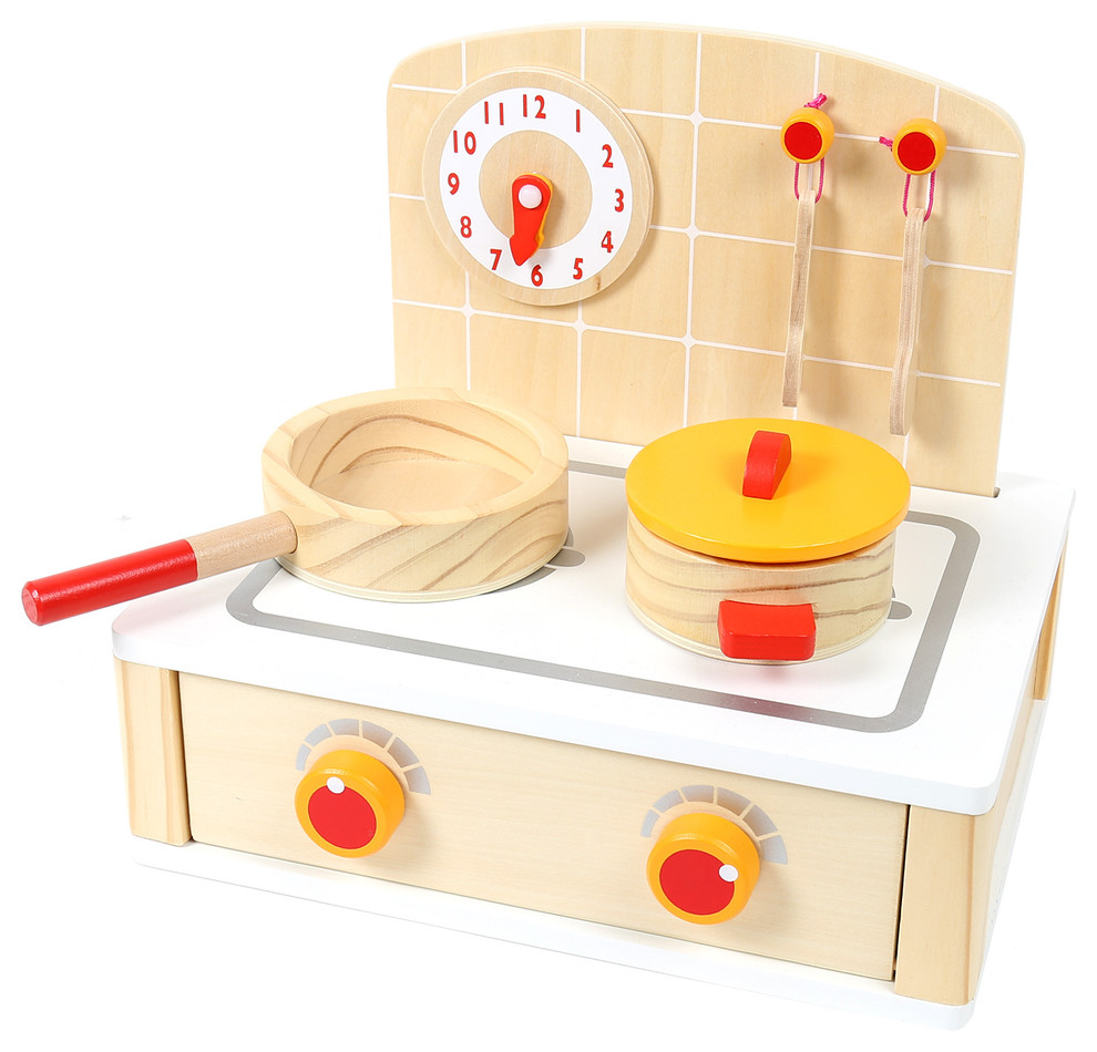 Tooky Toy Fun and Educational Wooden Cute Kitchen Set - Contemporary ...