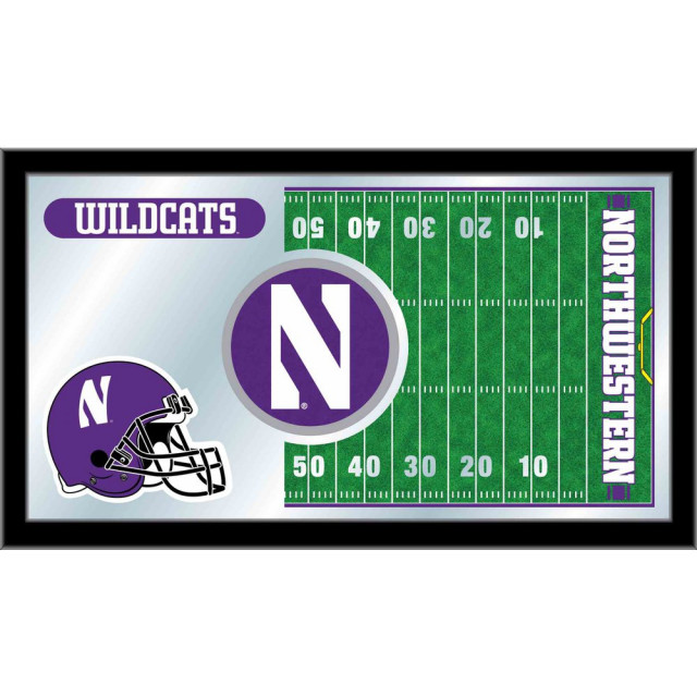 Northwestern 15" x 26" Football Mirror by Holland Bar Stool Company ...