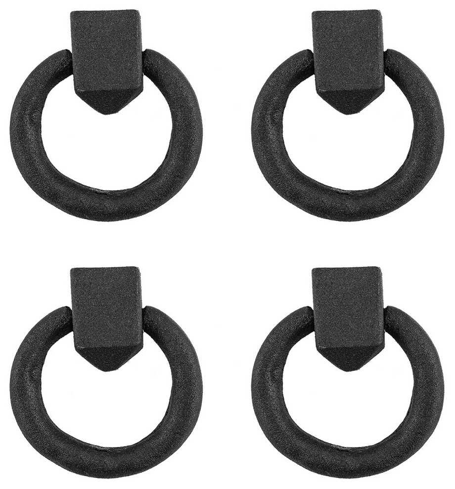 Cast Iron Ring Cabinet & Drawer Pull 1 7/8 Inch Pack of 4 - Transitional - Cabinet And Drawer ...