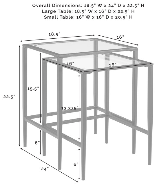 Ashton 2-Piece Nesting Table Set 2 Tables - Transitional - Coffee Table ...
