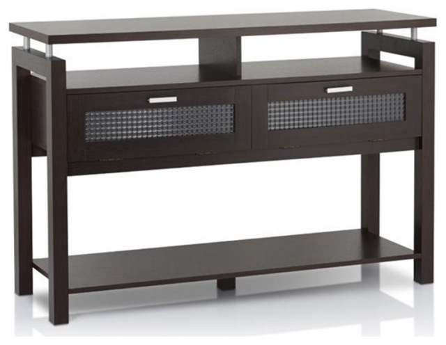 Bowery Hill Storage Console Table in Espresso - Console Tables - by ...