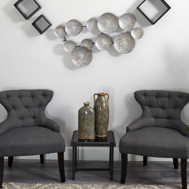 3' x 2' Galvanized Textured Plates Antique Wall Art - Farmhouse - Metal ...