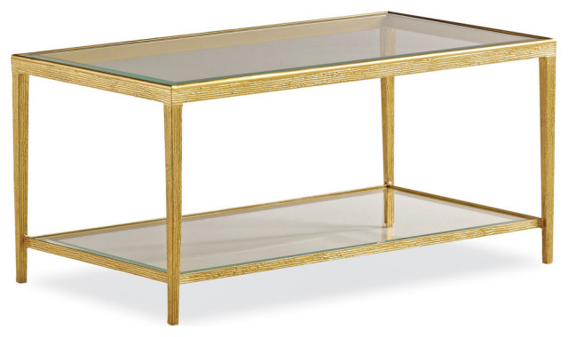 Jinx Brass Rectangle Cocktail Table - Contemporary - Coffee Tables - by ...