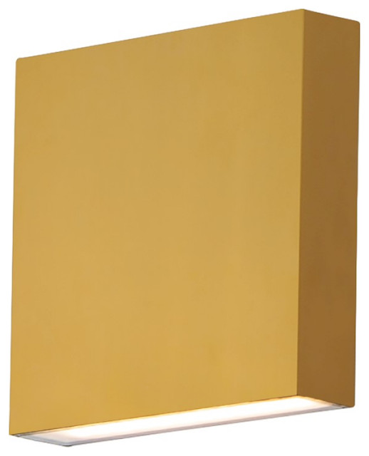 ET2 Lighting Brik 2-Light 6.25" LED Outdoor Wall Mount, Brass, E23214 ...