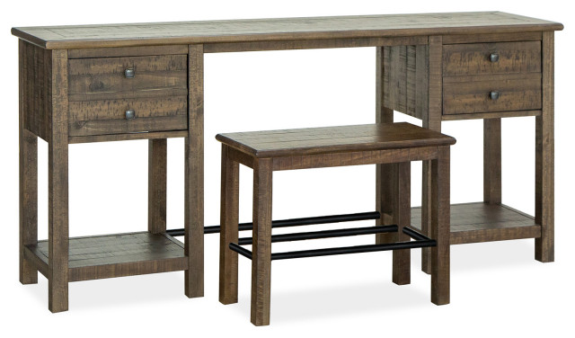 Rectangular Sofa Table With1 Stool - Rustic - Console Tables - by ...