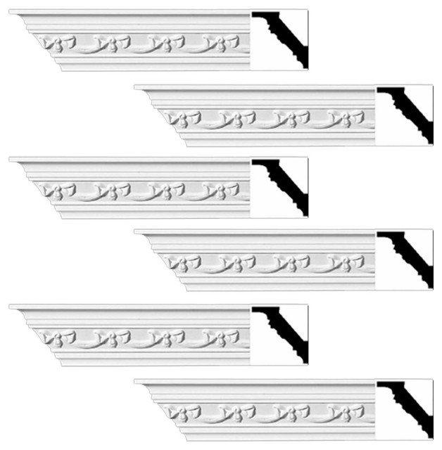 Ornate Cornice White Urethane 94" L | - Transitional - Molding And Trim ...