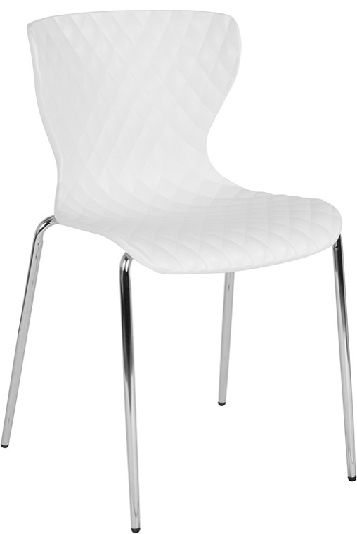 Lowell Contemporary Design White Plastic Stack Chair - Contemporary ...