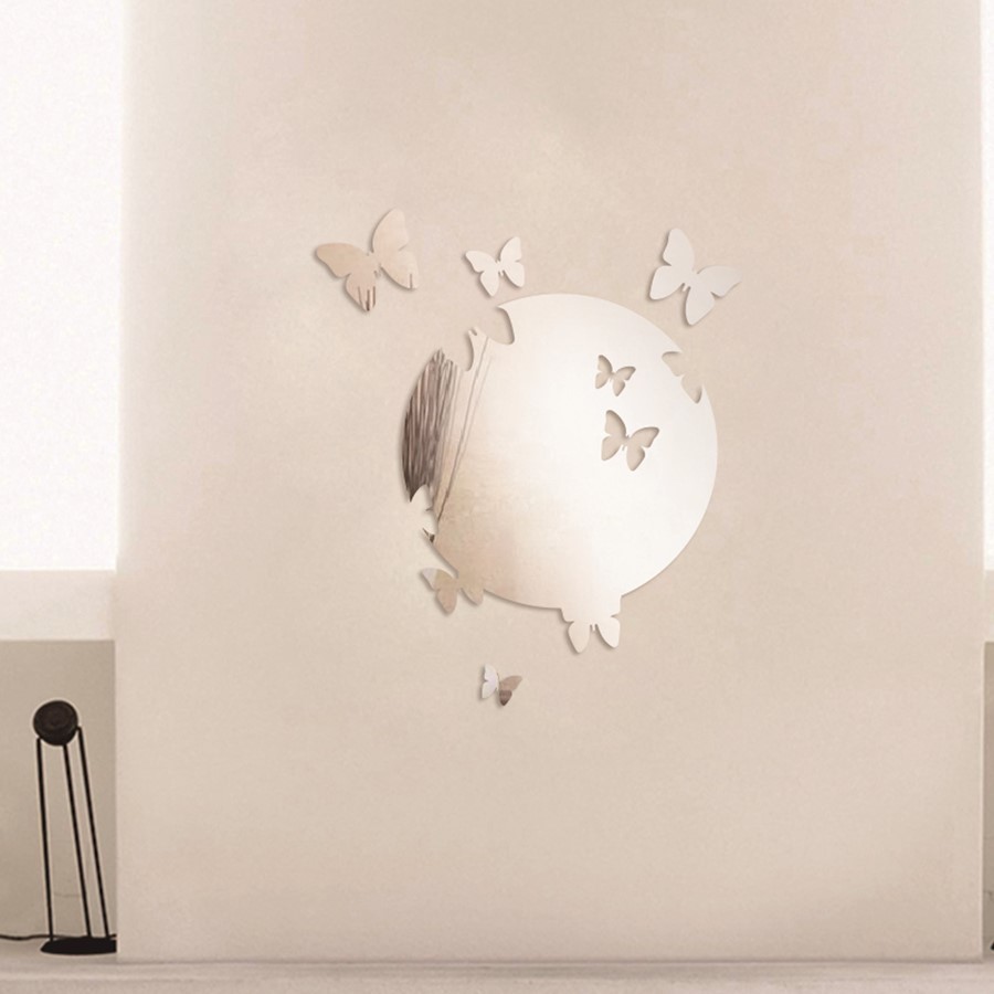 Walplus Butterfly Mirror Wall Mirror Sticker - Contemporary - Kids Wall ...