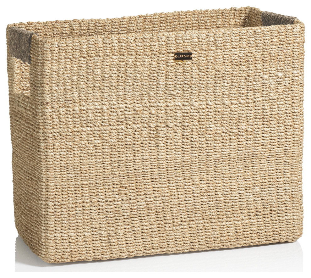 Lucena Rectangular Abaca Magazine Basket - Beach Style - Baskets - by ...