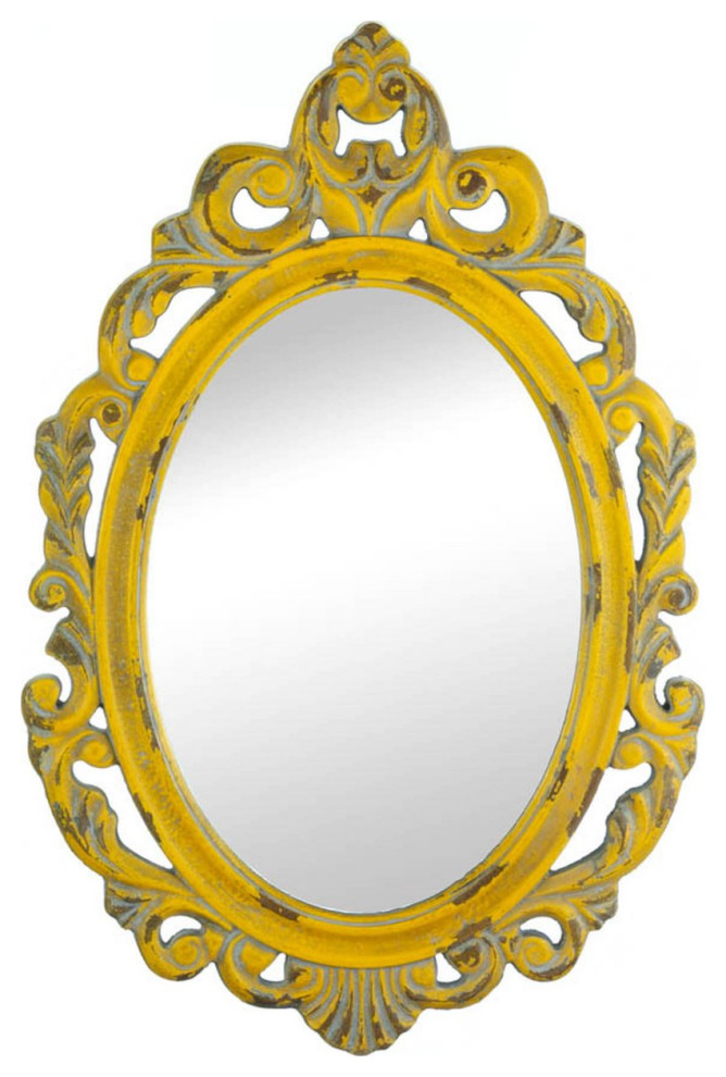 VINTAGE HANNAH YELLOW MIRROR - Farmhouse - Wall Mirrors - by ...