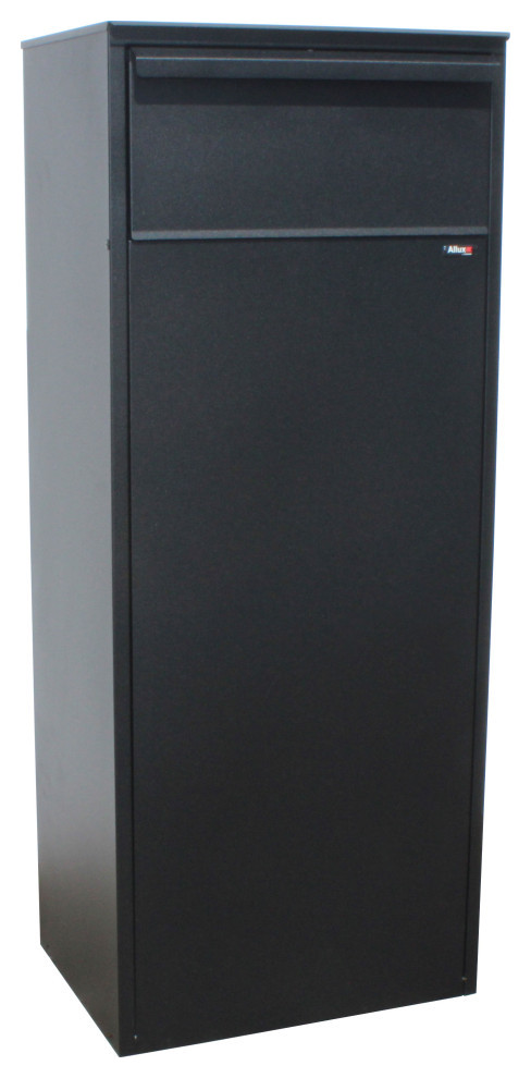 Mailboxes Allux 800 Mail/Parcel Box With Rear Locking Door, Black ...