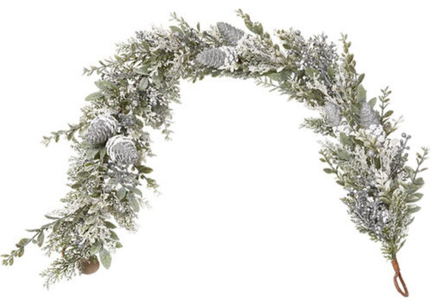 December Diamonds Winter Melody 6Ft Celeste Garland - Contemporary ...
