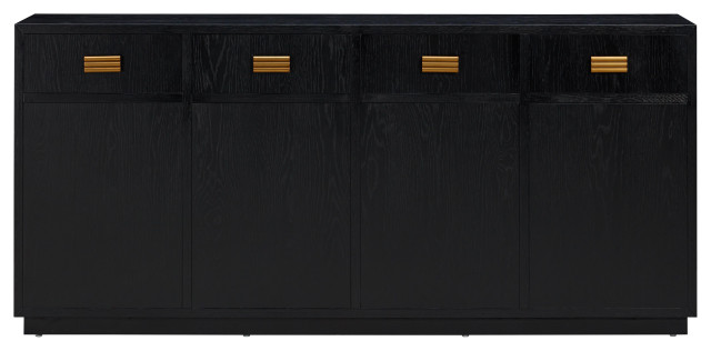 Aria Black Oak Buffet - Black - Transitional - Buffets And Sideboards - by First of a Kind USA ...