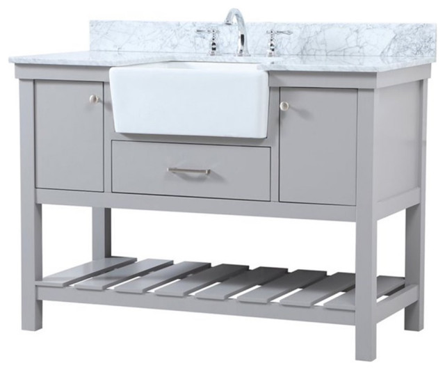 Elegant Decor Clement 48" MDF Single Bathroom Vanity with Backsplash ...