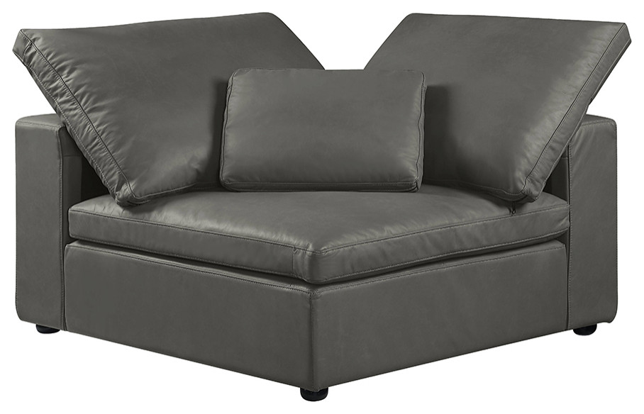 Margot Gray Leather Match - Transitional - Armchairs And Accent Chairs ...