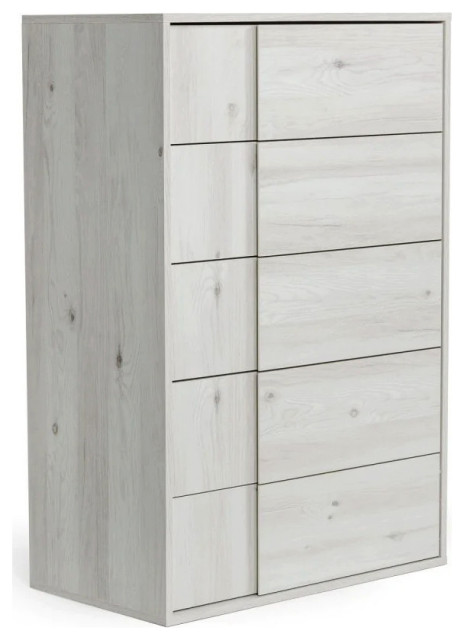 Marie Italian Modern White Washed Oak Chest - Contemporary - Living ...