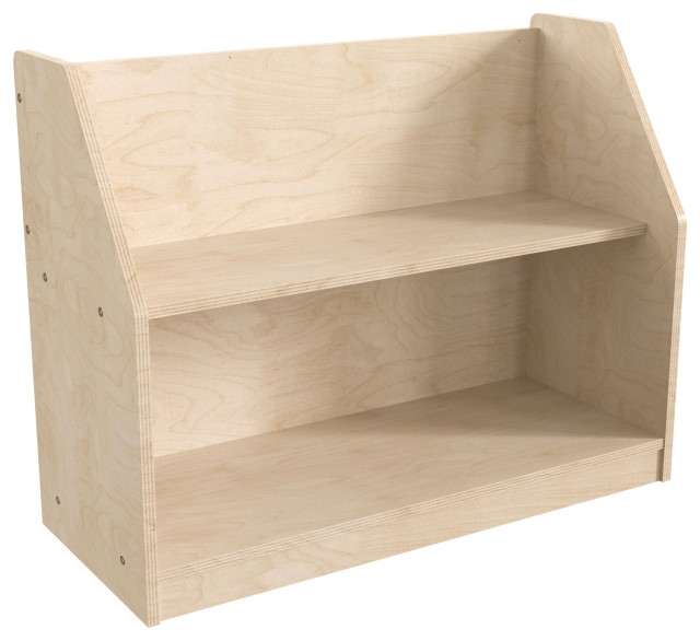 Natural 2 Tier Display Shelf - Transitional - Display And Wall Shelves ...