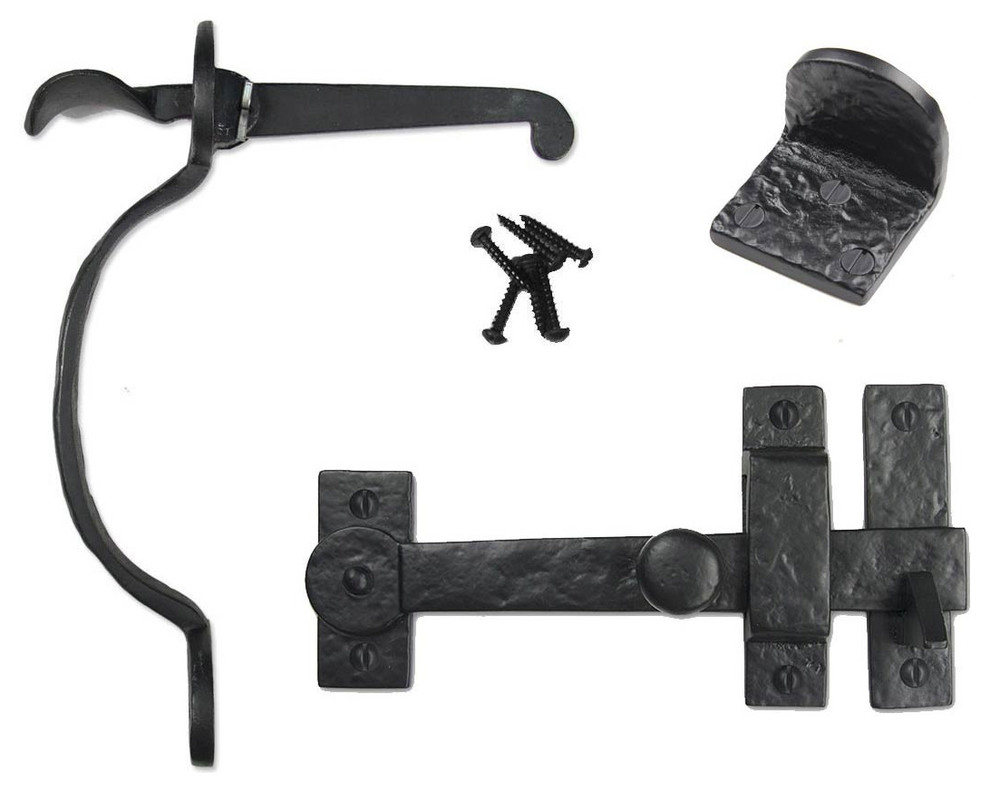 Cast Iron Bean Gate Kit - Drop Bar, Thumb Latch, & Gate Stop ...