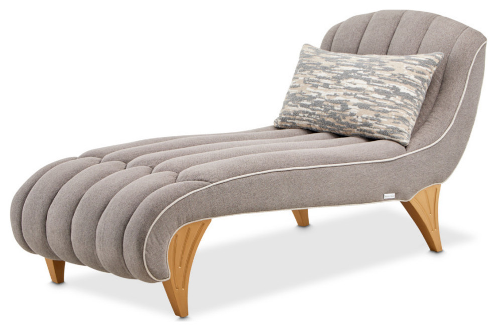 St. Charles Chenille Chaise, Dove Gray - Contemporary - Indoor Chaise ...
