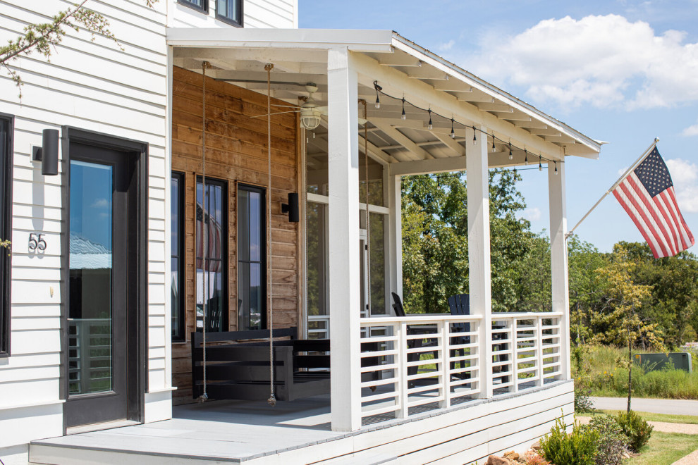 Modern Farmhouse Front Porch - Farmhouse - Exterior - Oklahoma City ...
