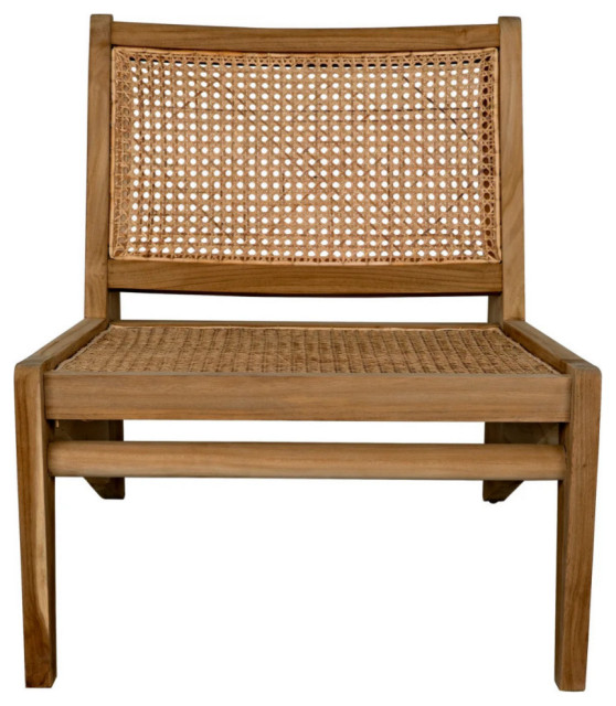 Birch Chair With Caning, Teak - Tropical - Armchairs And Accent Chairs ...