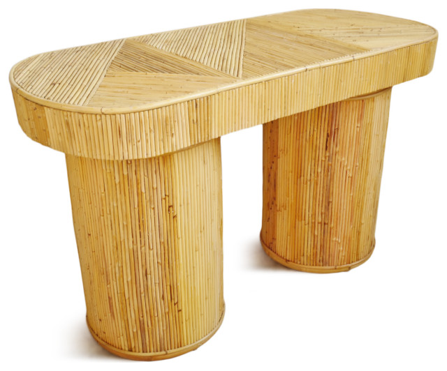 Deco Rattan Stick Console Table - Tropical - Console Tables - by Design ...
