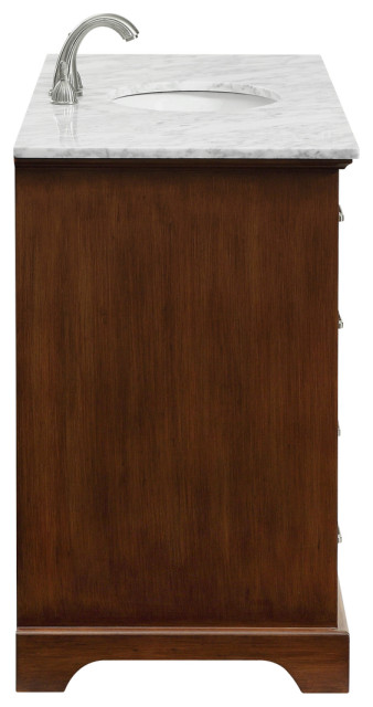 Amber Single Bathroom Vanity, Blue, 48" - Transitional - Bathroom ...