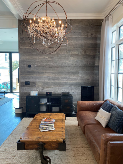 Weathered Gray Wall Panel Cladding - Living Room - by Eutree | Houzz AU