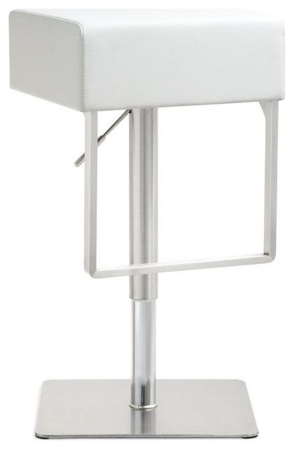 Seville White Steel Barstool - Contemporary - Bar Stools And Counter ...