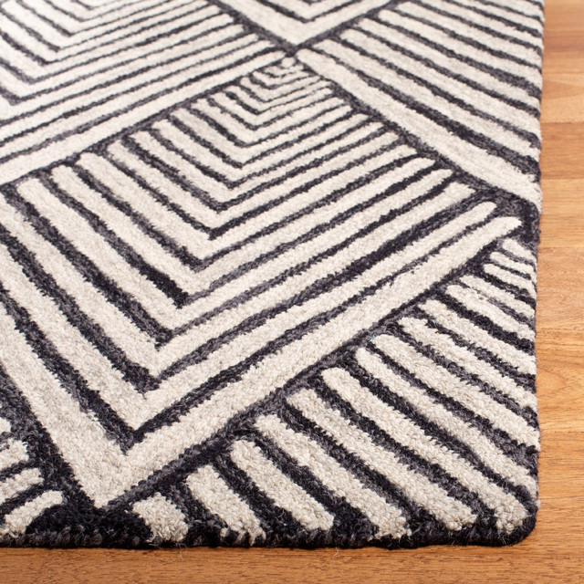 Safavieh Micro-Loop Collection MLP151 Rug, 5' Square - Contemporary ...