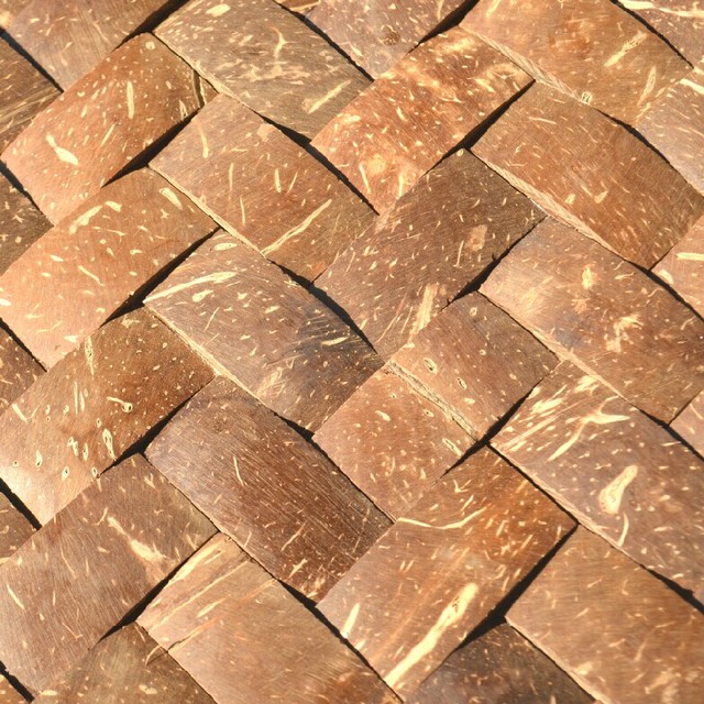 Natural Coconut Mosaic Tile Coconut Shell Mosaic Tiles Backsplash ...