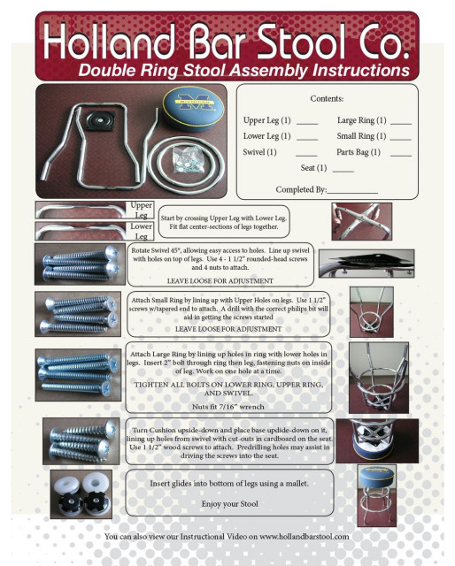 Holland L7C4 New Jersey Devils 30" Double-Ring Bar Stool - Chrome ...