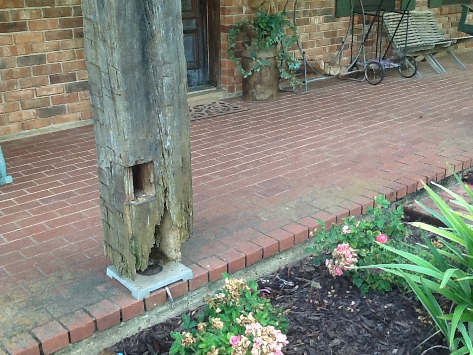 Rustic porch columns
