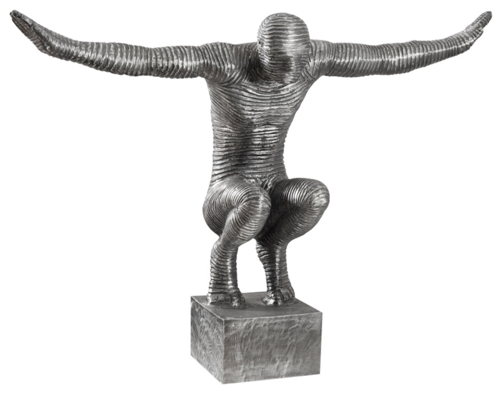 Outstretched Arms Sculpture, Aluminum, Small - Contemporary ...