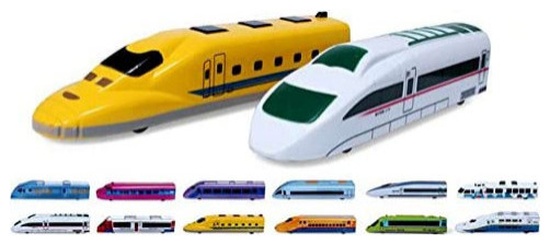 Pull Back Toy Trains, Set of 12 - Contemporary - Kids Toys And Games - by VirVentures | Houzz