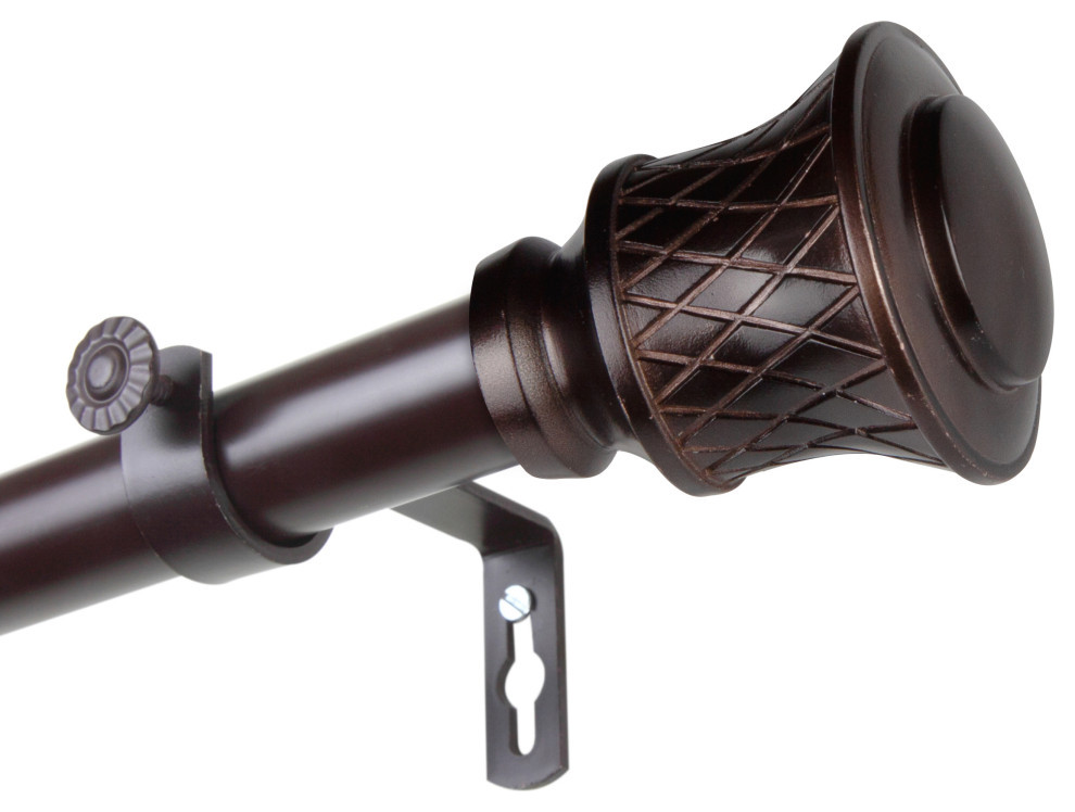 Alina 1" Curtain Rod, 160-240" - Traditional - Curtain Rods - by Rod ...