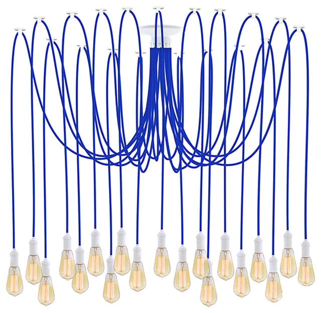 Blue Chandelier - Contemporary - Chandeliers - by Hangout Lighting | Houzz