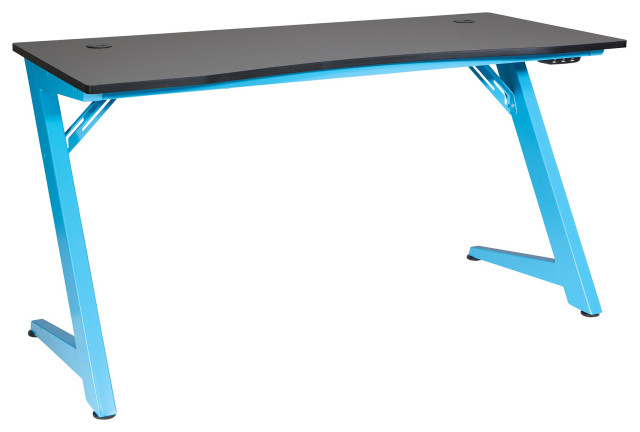 Beta Battlestation Gaming Desk With Black Carbon Top - Contemporary ...