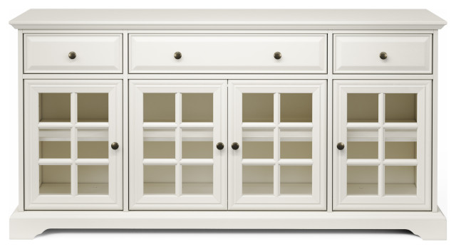 60'' Window Pane 4 Door TV Stand - Transitional - Entertainment Centers ...