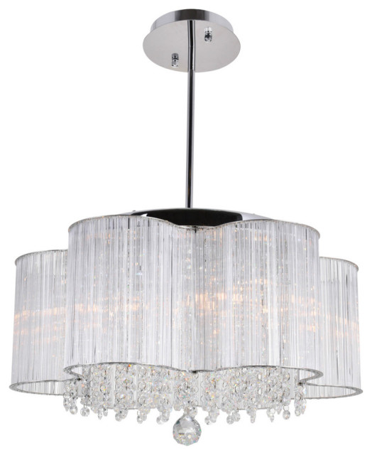 Spring Morning 7 Light Down Chandelier With Chrome Finish ...